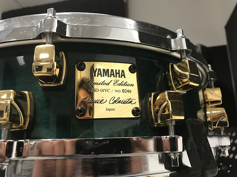 Yamaha Vinnie Colaiuta VC deep aqua RARE mij JAPAN snare drum | Reverb