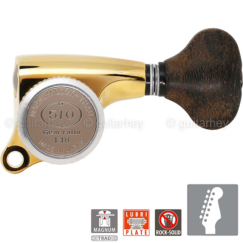 NEW Gotoh SGS510Z-ZS5 MGT 6 in line LOCKING Tuners Set w/ | Reverb