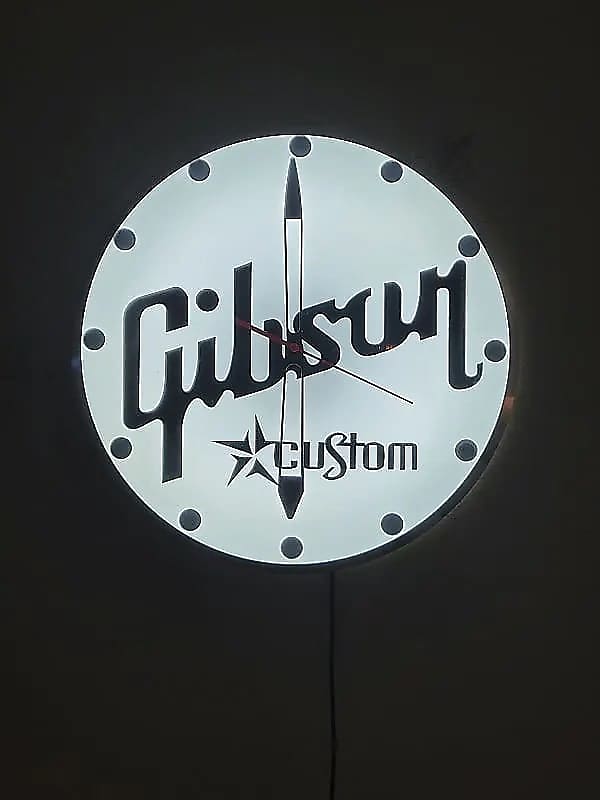 Gibson Custom Shop Dealer Style Light Up Clock Killer Cool | Reverb