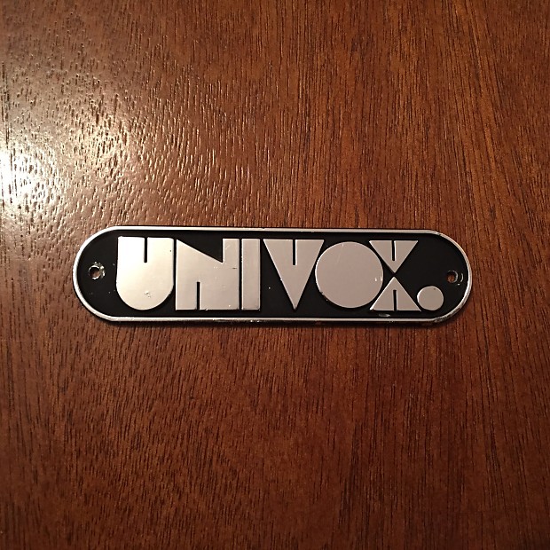Univox Amp Faceplate Logo | Reverb