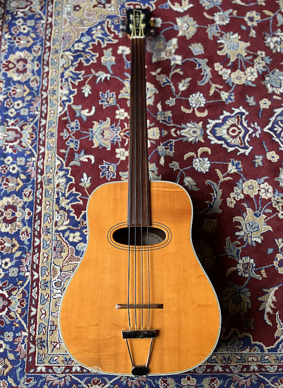 Eko 1979 BA/4 Vintage 1970s Acoustic Fretless Bass Guitar | Reverb UK