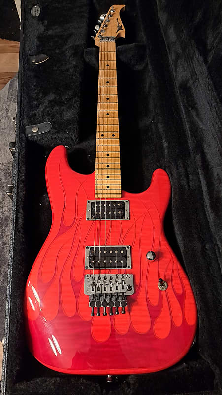 Wayne (Charvel) Rock Legend 2003 - Hot Rod Red Flames | Reverb