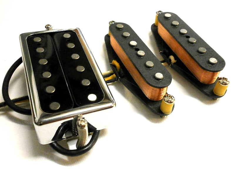 HSS Hybrid Stratocaster Pickups SET Q Strat Tone Humbucker | Reverb