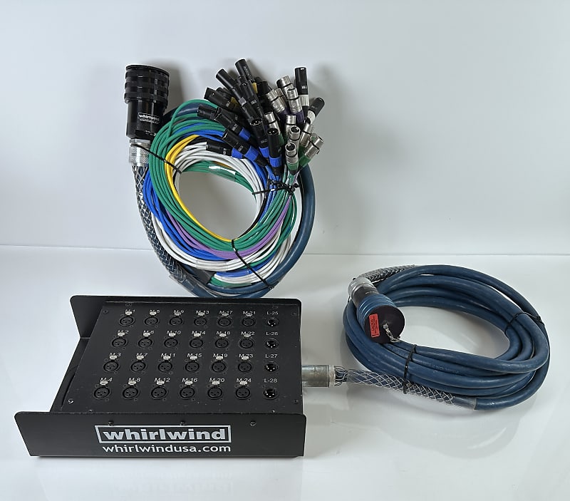 Whirlwind 24x4 Stage Box with 15’ 40 Channel Snake Cable | Reverb