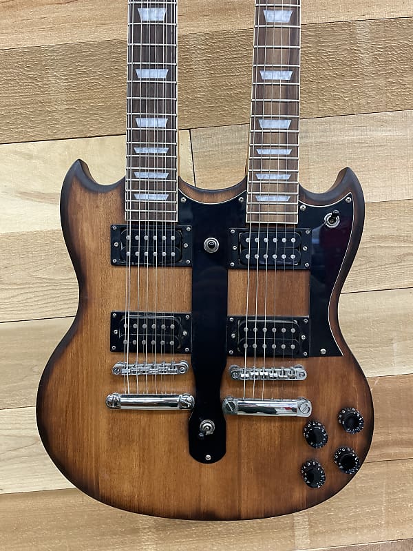 Custom Double Neck SG Style Natural | Reverb