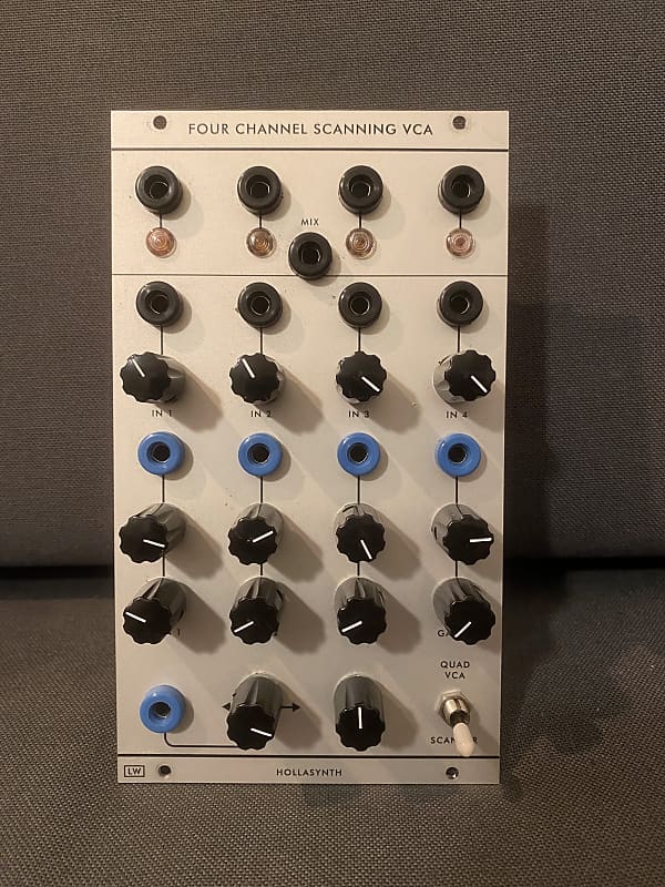 Hollasynth (loudest warning format) Four Channel Scanning VCA | Reverb