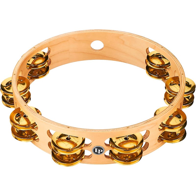 LP PRO Double Row Tambourine 10 in. Brass | Reverb