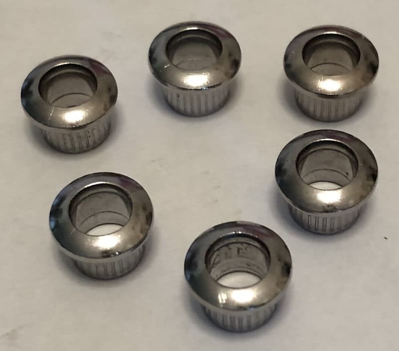Tuner Ferrules Set Chrome Bushings - 11mm Outside, 6mm | Reverb
