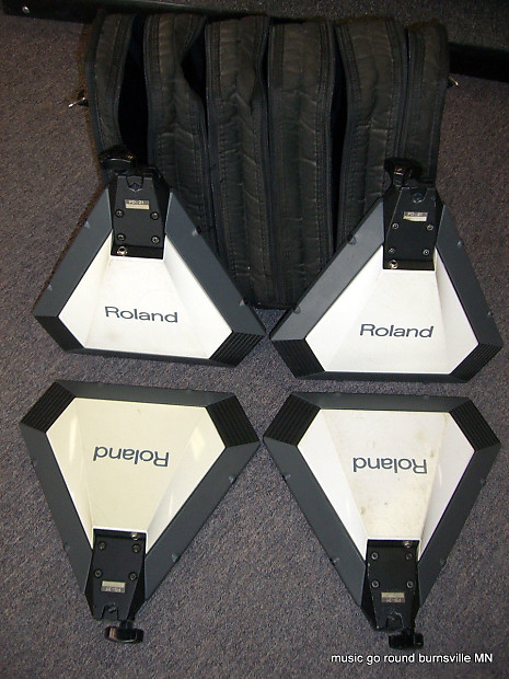 Vintage Roland Pd 21 Pads (4) With Carying Case! | Reverb
