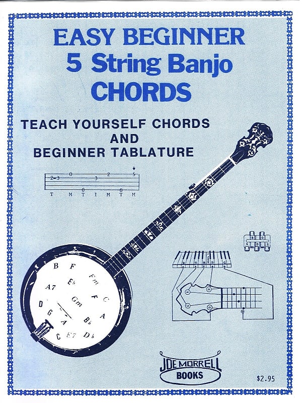 Easy Beginner 5 String Banjo Chords Instruction Book: Teach | Reverb