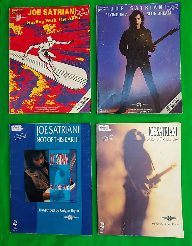 Lot of 4 - Joe Satriani Music Books with Tabulature and | Reverb