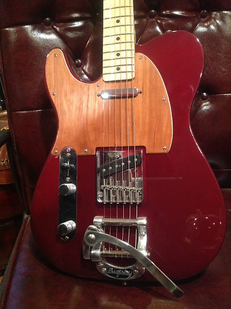 Fender Telecaster 2008 Maroon Lefty with extra Baritone neck | Reverb