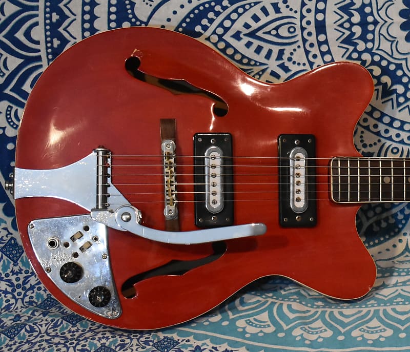 1960s Merlin Made in Japan Hollow-body Double Cutaway -Pre | Reverb