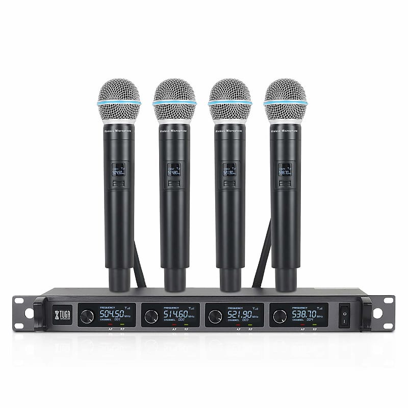 Wireless Microphone System With 4 Handheld Microphone, | Reverb