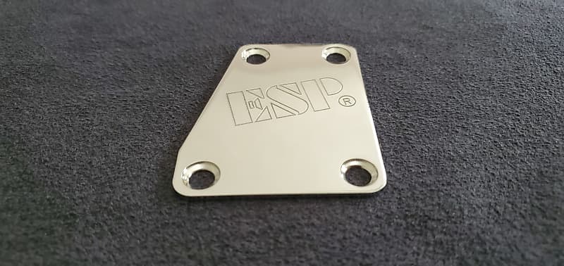 ESP ESP Japan Vintage 1998 Neck Plate 1998 Chrome | Reverb