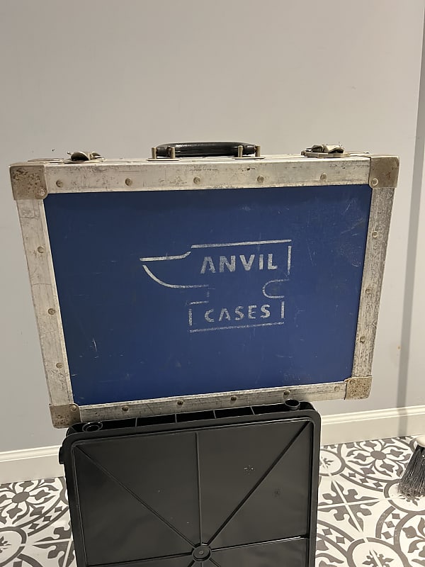 Anvil ATA briefcase with vintage stickers 2010s - Blue | Reverb