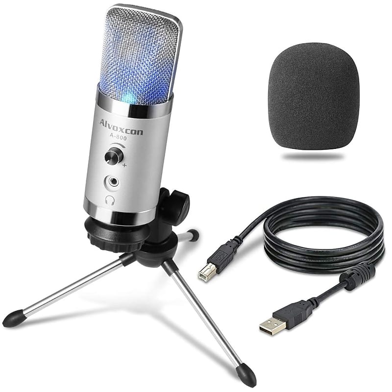 Usb Microphone Computer Mic With Headphone Monitor Jack For | Reverb