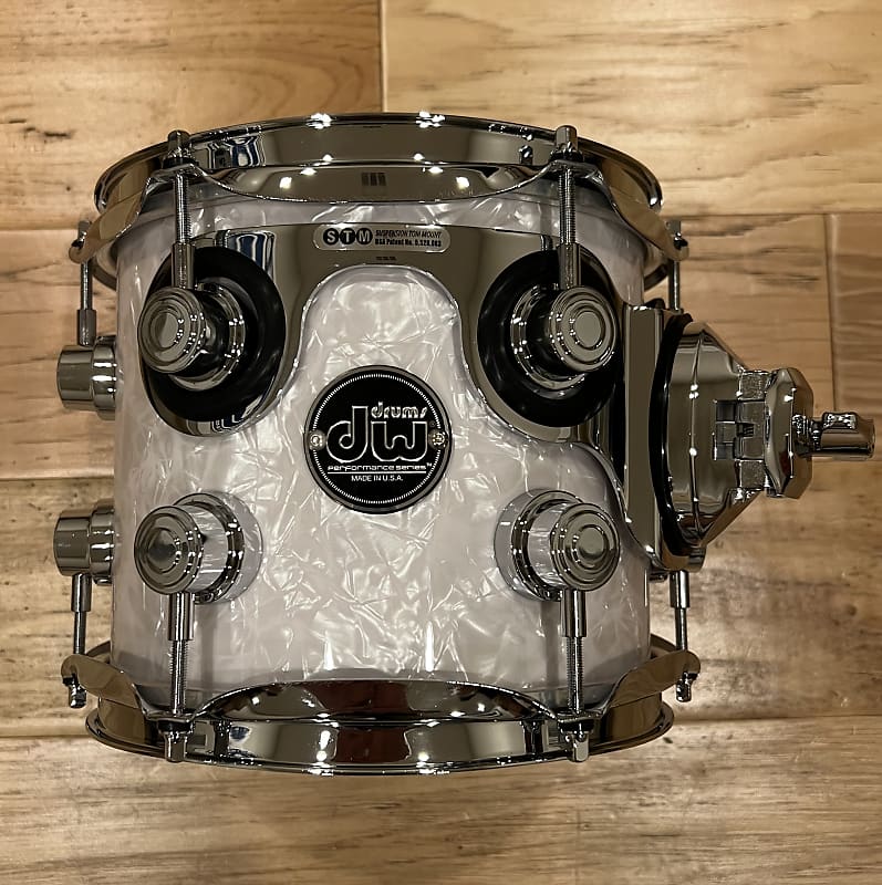 DW Performance Series 7" x 8" Rack Tom in White Marine Pearl | Reverb