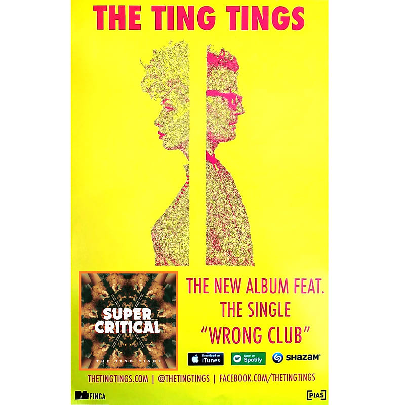 THE TING TINGs Super Critical Ltd Ed RARE Tour Poster! | Reverb