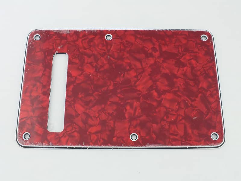 Stratocaster Trem Back Plate Cover Red Pearl 3 Ply fits | Reverb UK