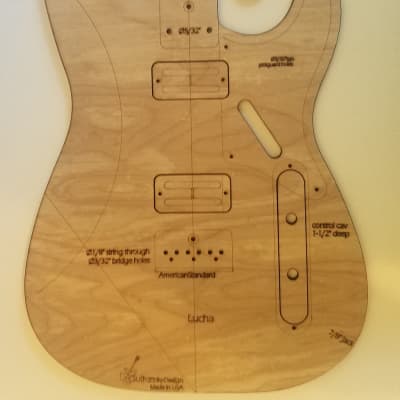 Custom Luchador Strat Hybrid Guitar Body Template 4Tele Neck | Reverb