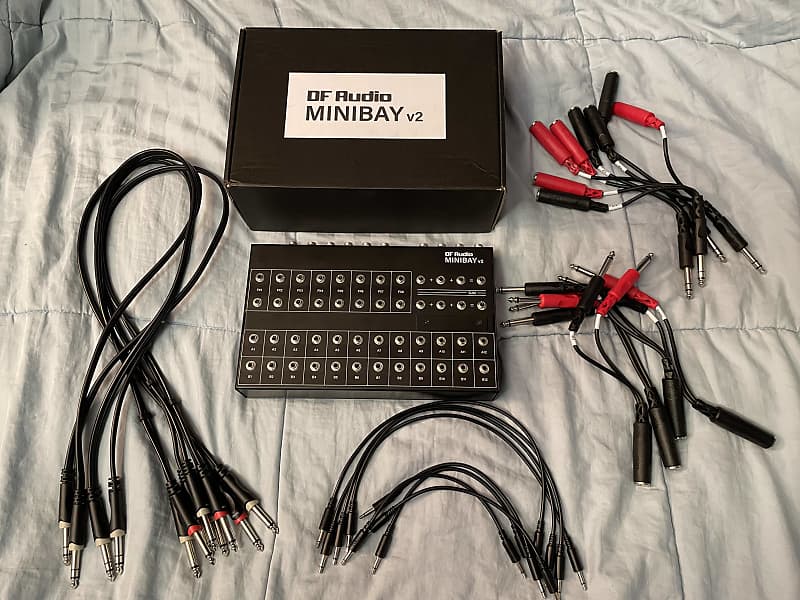 DF Audio MINIBAY V2 2023 - Black - 40 point patch bay | Reverb