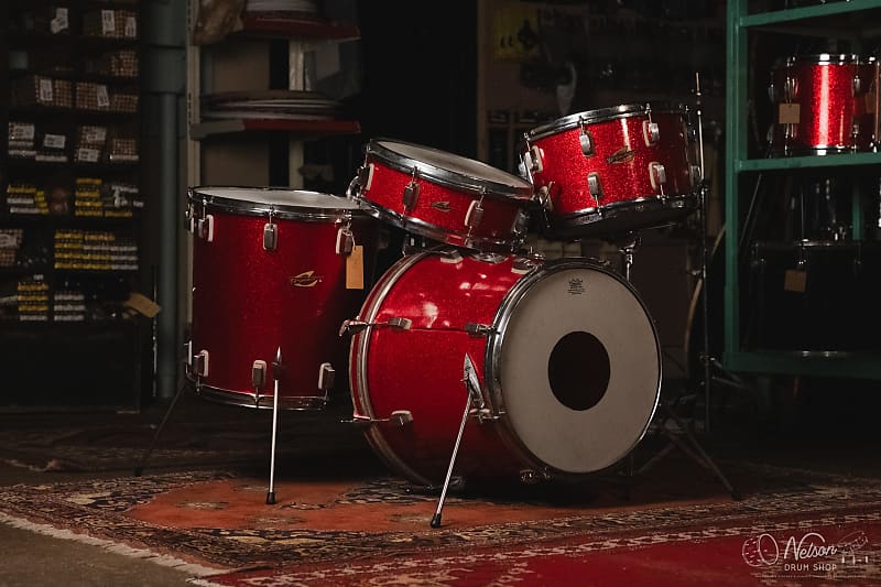 1960s Trixon 'Telstar' Conical Kit & Snare in Red Sparkle - | Reverb