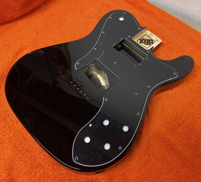 XGP Telecaster Custom Body Alder NEW with Pickguard - Black | Reverb