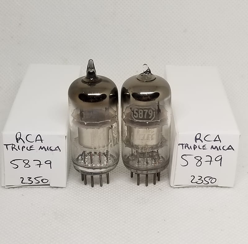 RCA 5879 Perfectly Matched Pair, Triple Mica NOS | Reverb