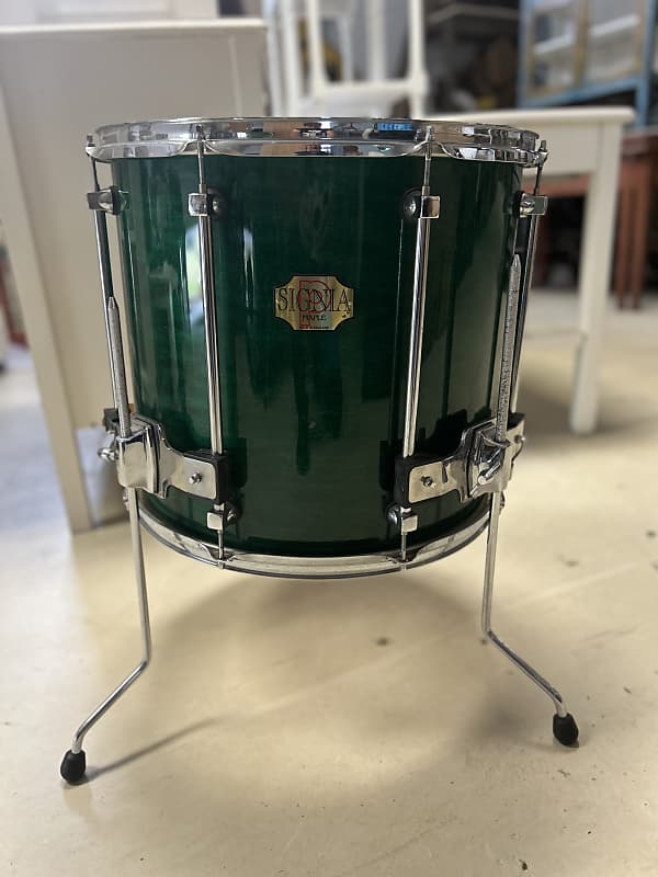 Premier Signia 90’s 18 x 16 Floor Tom Emetald green stain | Reverb
