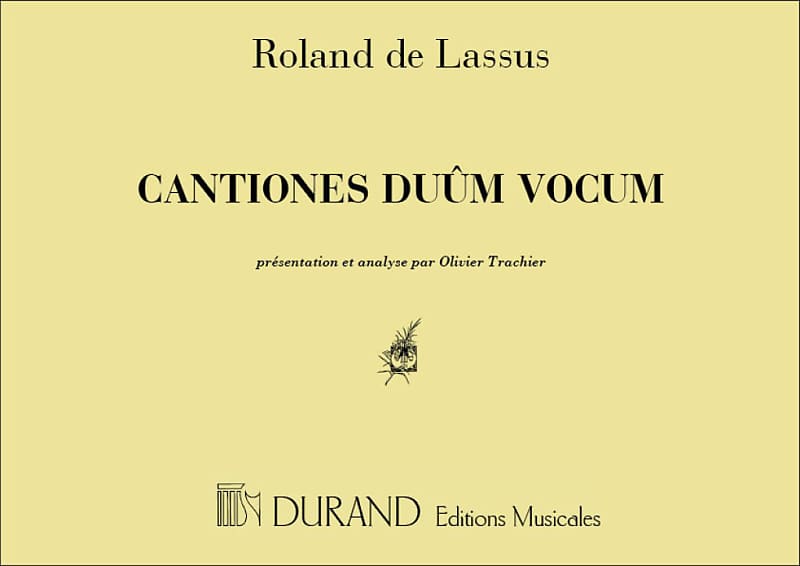 Cantiones Duum Vocum Textes Pedagogiques - Orlando di Lasso | Reverb