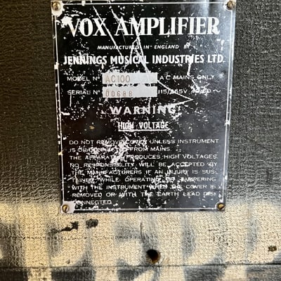 Vox AC-100 guitar/ bass amplifier c 1965 Grey panel original | Reverb