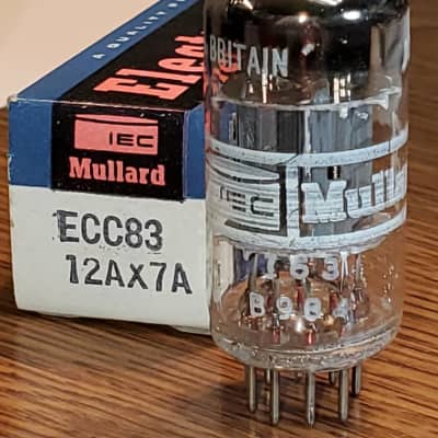 12AX7/ECC83 Mullard Red Tip 161 B2G3 etched code NOS/NIB | Reverb