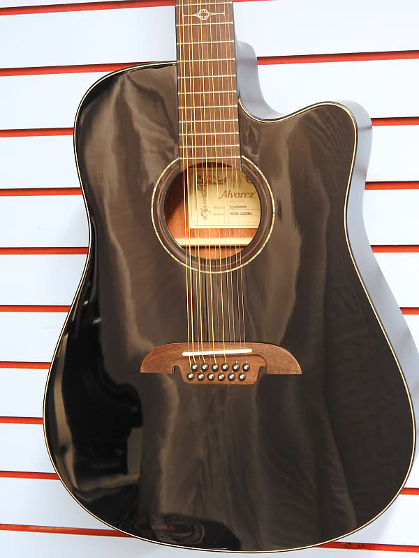 Alvarez AD60-12CE Artist 12 String A/E - Black | Reverb