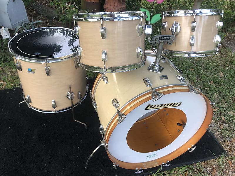 Ludwig Vintage Big Beats 70s Maple Cortex 4 piece BIG sizes | Reverb