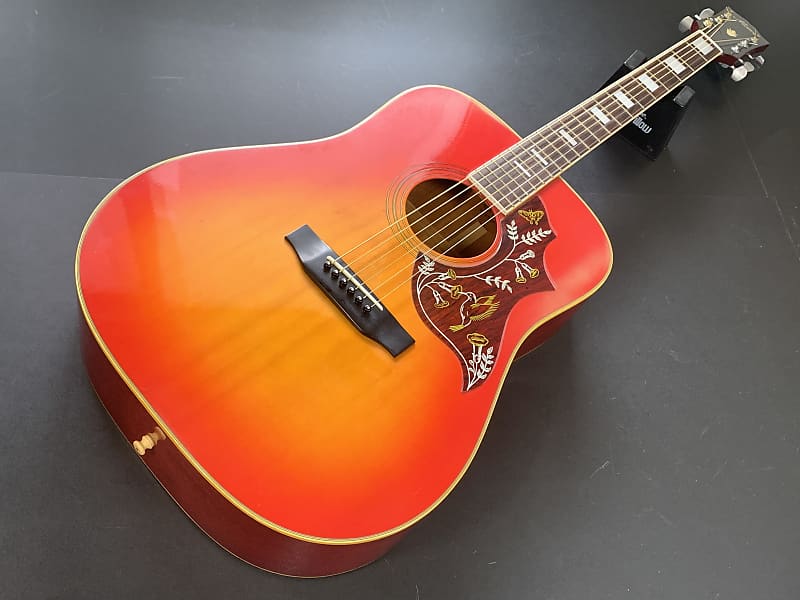 Morris WH-25 Dreadnought Used Acoustic Guitar Cherry | Reverb UK