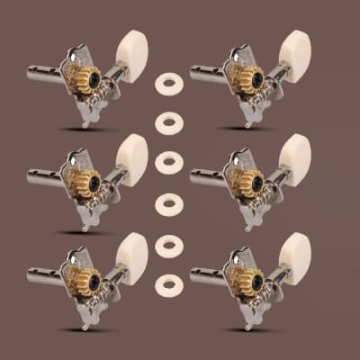 Black Guitar String Tuners Pegs Machine Heads 3x3 Keys | Reverb