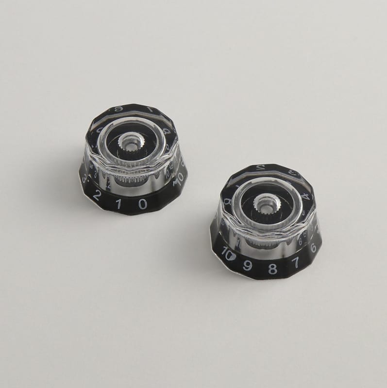 PRS Lampshade Knobs - Black/Clear Left Handed | Reverb