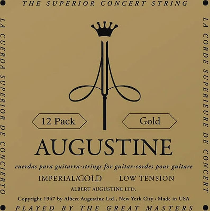 Imperial/Gold - Low Tension Nylon Guitar Strings - Augustine | Reverb