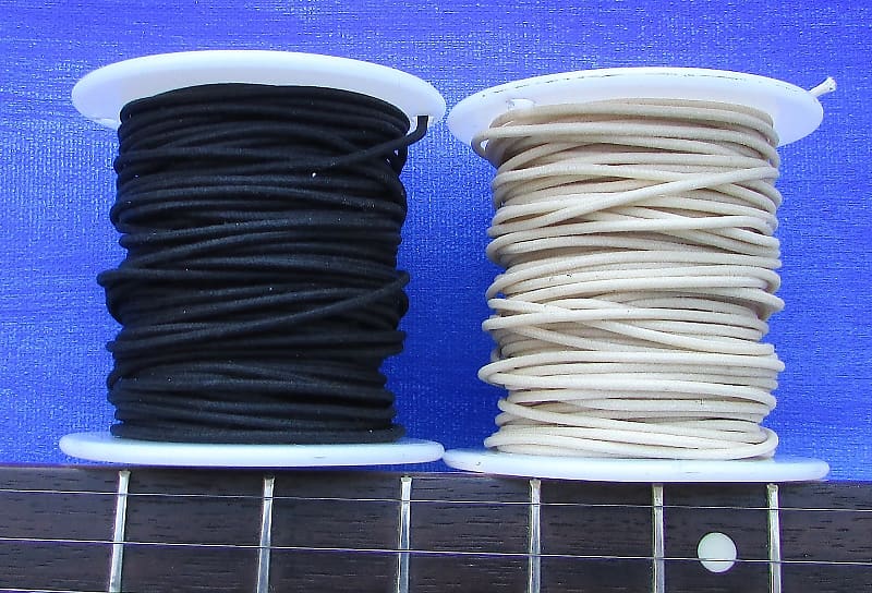 100 ft. Gavitt Cloth Push Back Guitar Wire 22ga BLACK & WHITE | Reverb