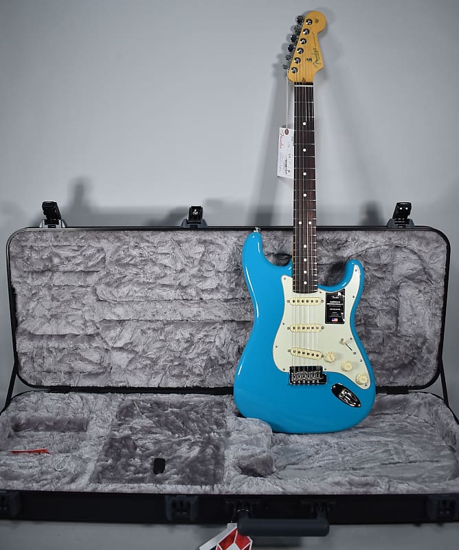 2022 Fender American Pro II Stratocaster Miami Blue Finish | Reverb