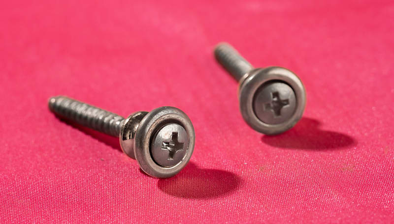 Aluminum Strap Buttons & Vintage Length Screws Light Aged | Reverb