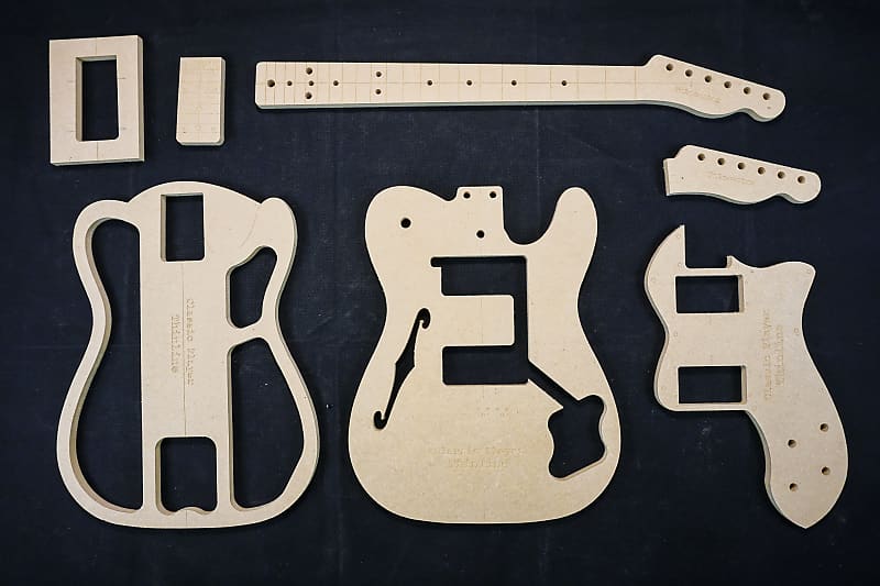 Guitar Templates ~ Telecaster Classic Player Thinline ~ 1/2" | Reverb