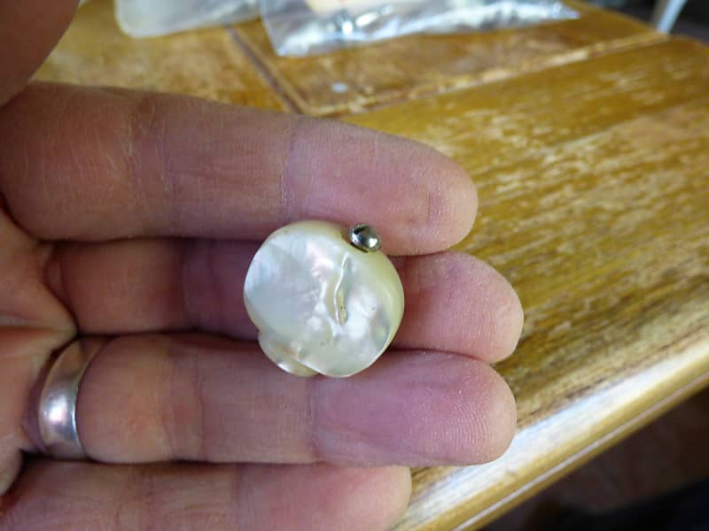 B & D Banjo Planet Tuner Button real MOP 1920's pearl | Reverb