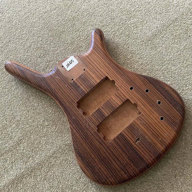 Mahogany and Wenge Wood Top DIY Project Bass Guitar Body | Reverb