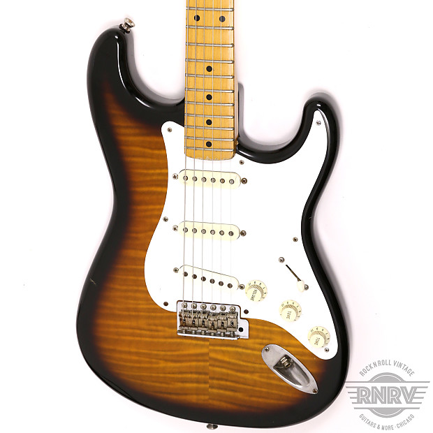 1993 Fender Foto Flame Stratocaster 2-Tone Sunburst MIJ | Reverb