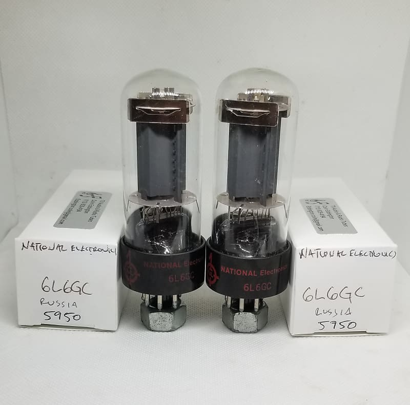 National Electronics 6L6GC/6N3C Perfectly Matched Pair NOS | Reverb