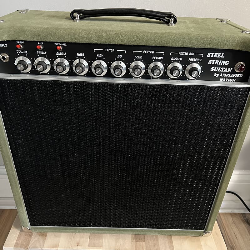 Amplified Nation Steel String Sultan 2022 - Moss Suede | Reverb