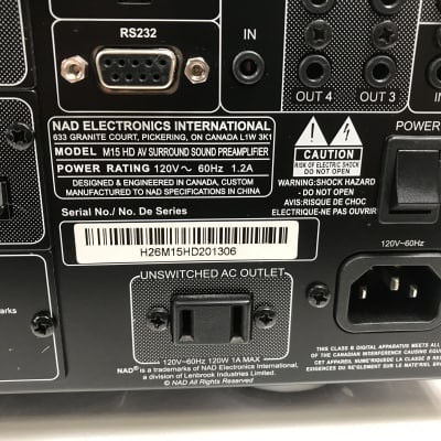 NAD M15 HD 7.1 Channel Home Theater Processor; Silver | Reverb UK