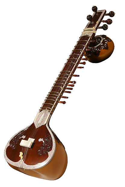 Radha Krishna Sharma Pro Sitar Left Handed + Hard Case P | Reverb